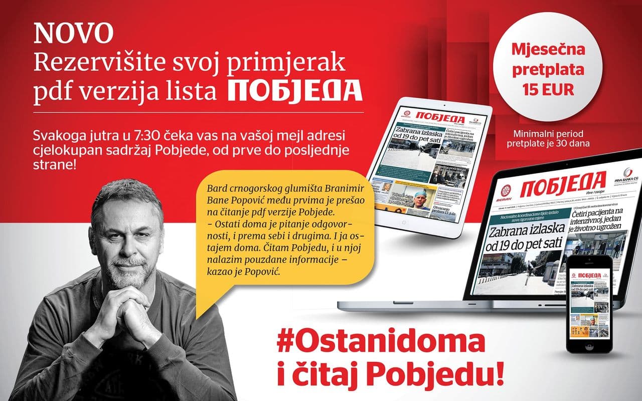 #OSTANIDOMA i čitaj Pobjedu! - Pobjeda