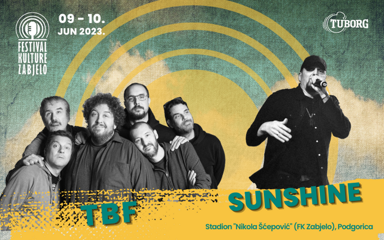 Festival kulture Zabjelo proslavlja 50 godina hip hopa uz Sunshine i TBF