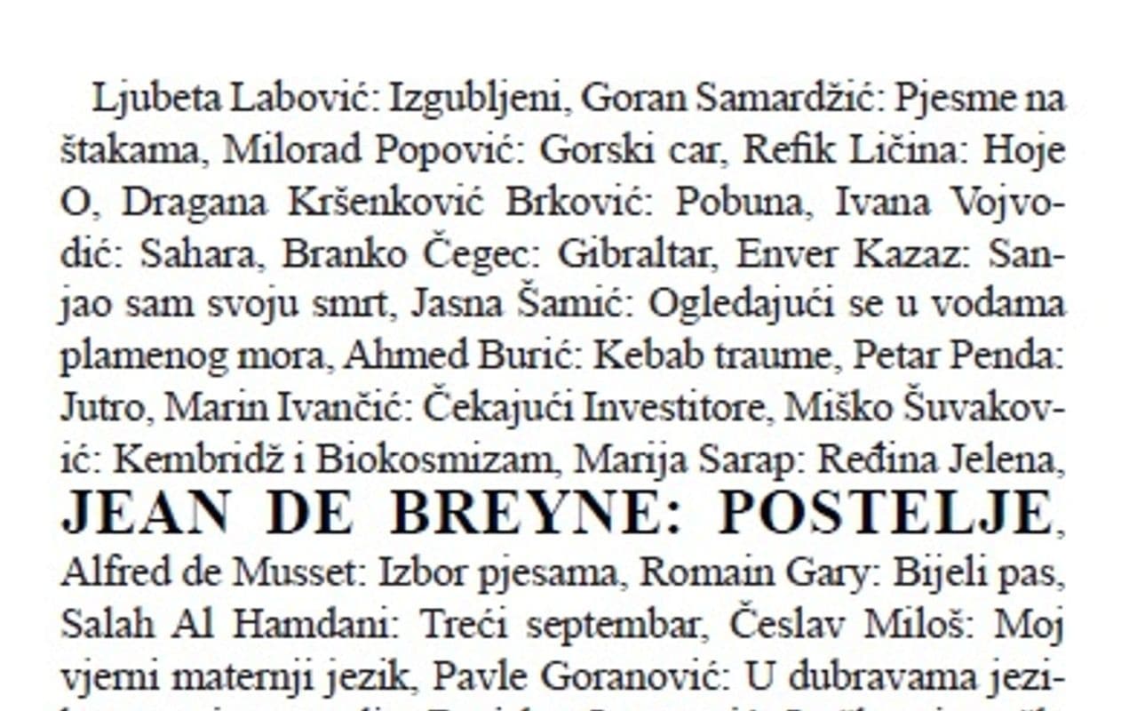 Raznovrsna literarna panorama - Pobjeda