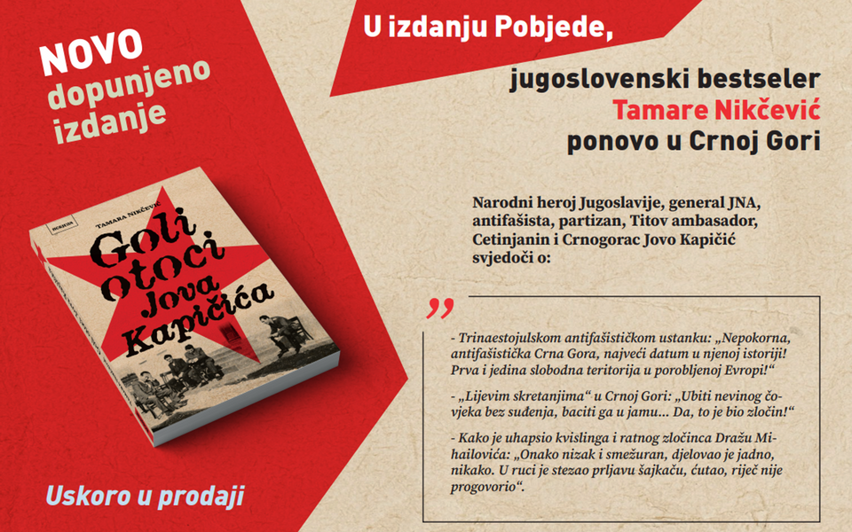 Jugoslovenski bestseler Tamare Nikčević ponovo u Crnoj Gori