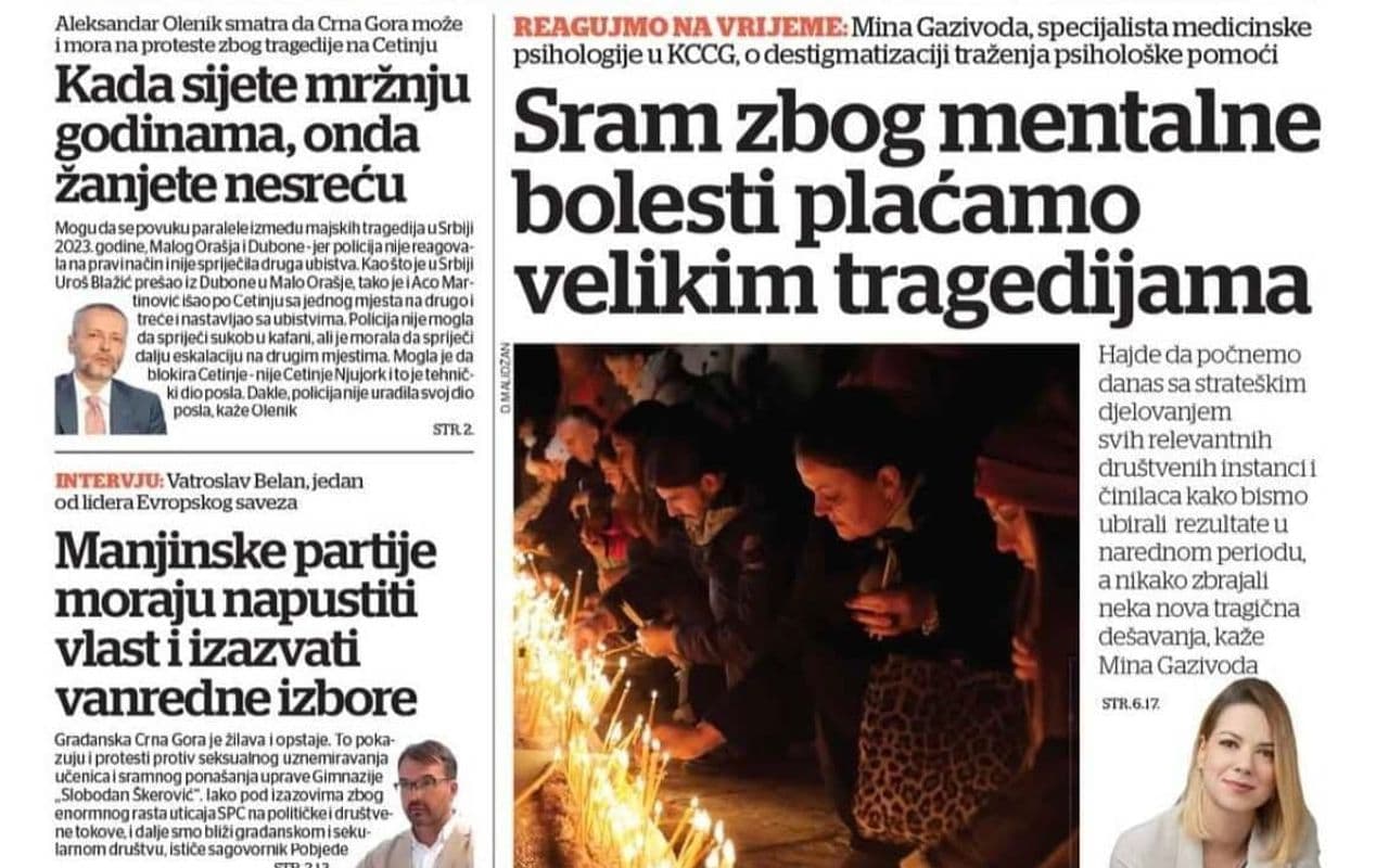 Naslovnica Pobjede 5.januar 2025. godine - Pobjeda